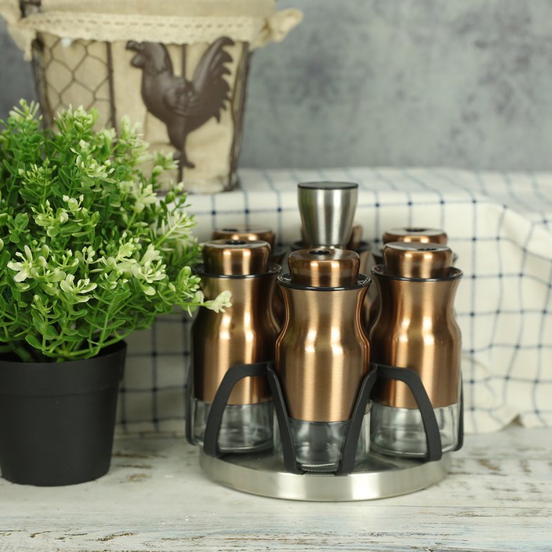 Rose gold salt and pepper shakers store